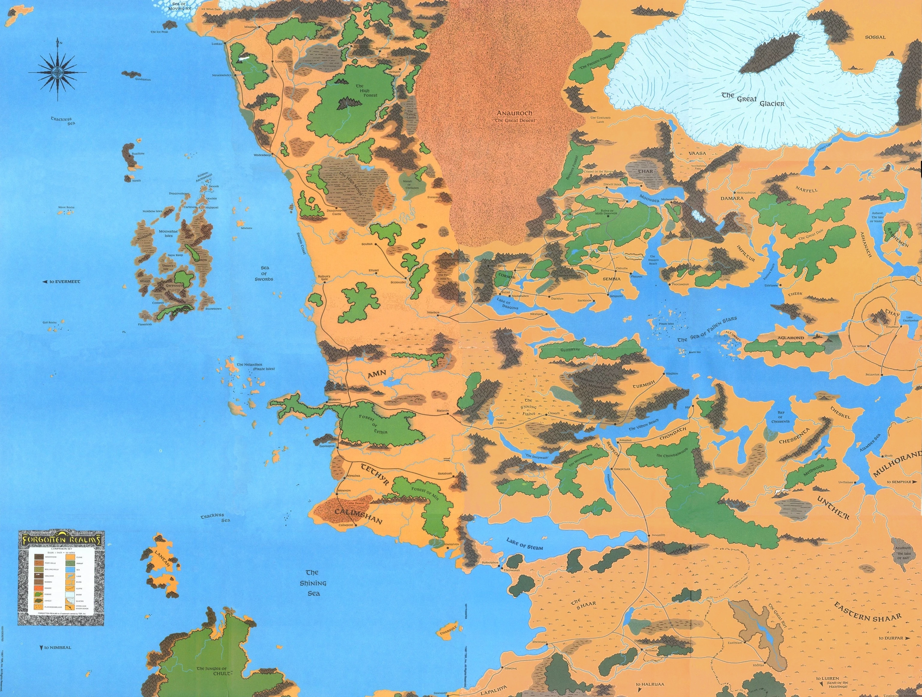 Forgotten Maps: Faerun and Sword Coast Maps for DnD 5e