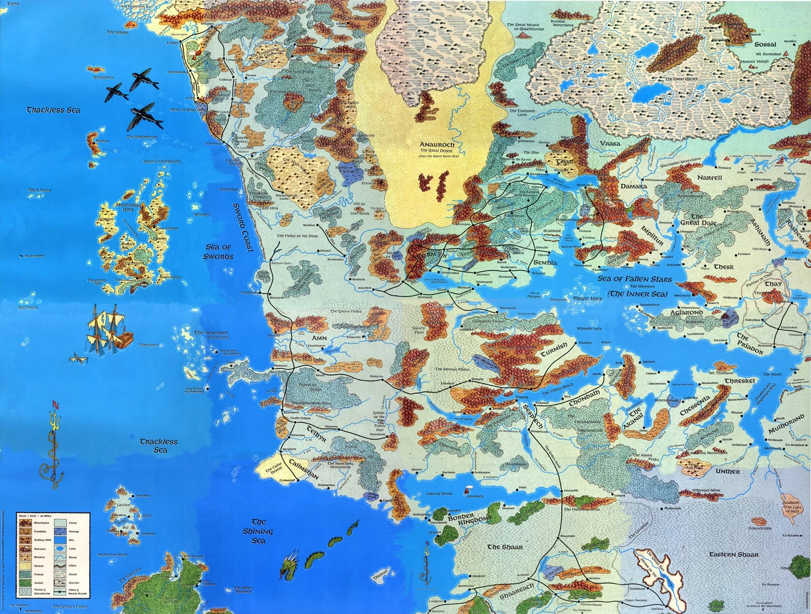 Forgotten Maps: Faerun and Sword Coast Maps for DnD 5e