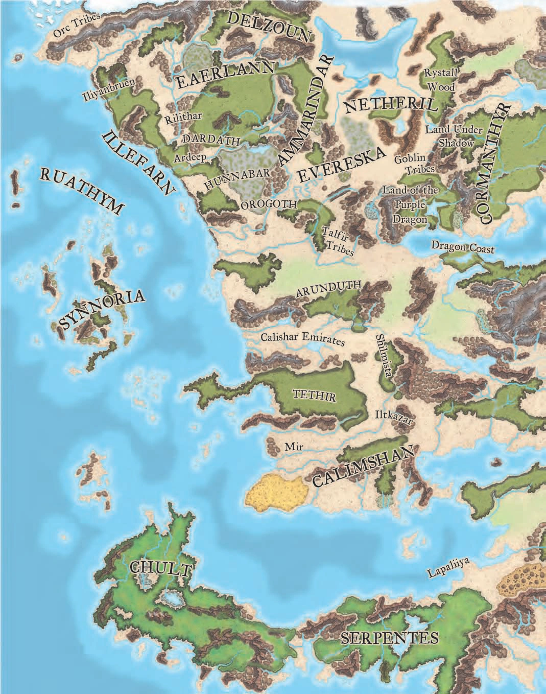 Forgotten Maps: Faerun and Sword Coast Maps for DnD 5e
