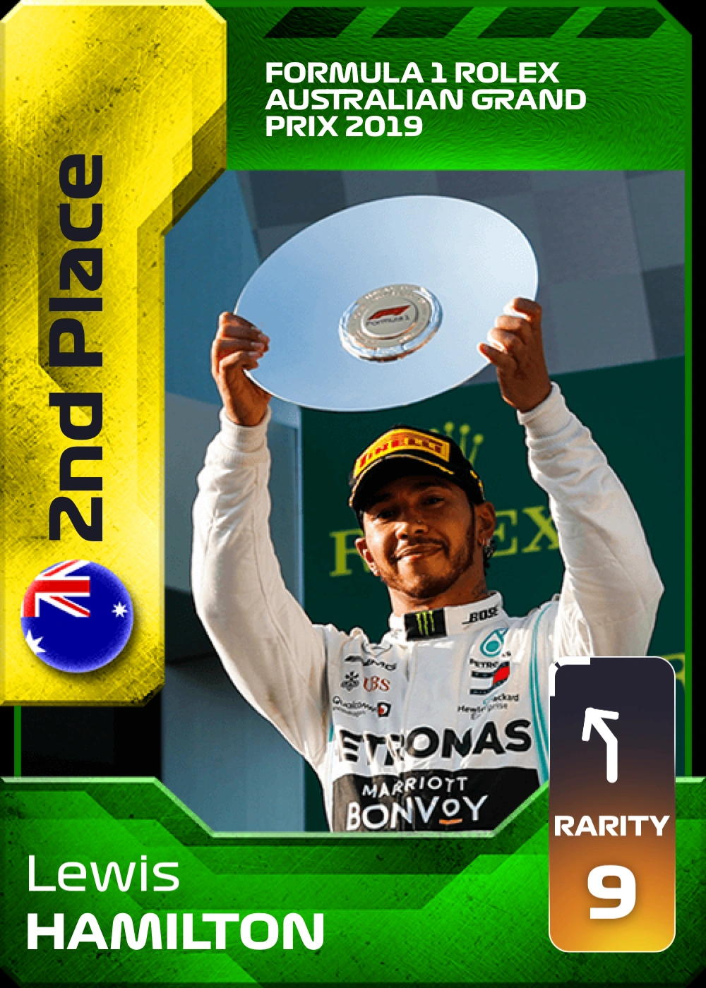 Lewis Hamilton (Australian Grand Prix 2019) | Formula 1 Trading Card ...