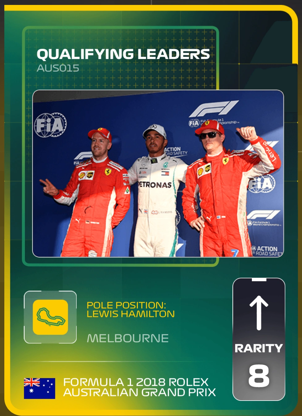Qualifying Leaders (Melbourne) | Formula 1 Trading Card Game Wiki | Fandom