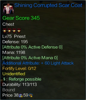 Shining Corrupted Scar Coat | Forsaken World Wiki | Fandom