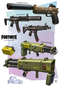 how to draw fortnite quad launcher