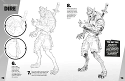 how to draw dire from fortnite