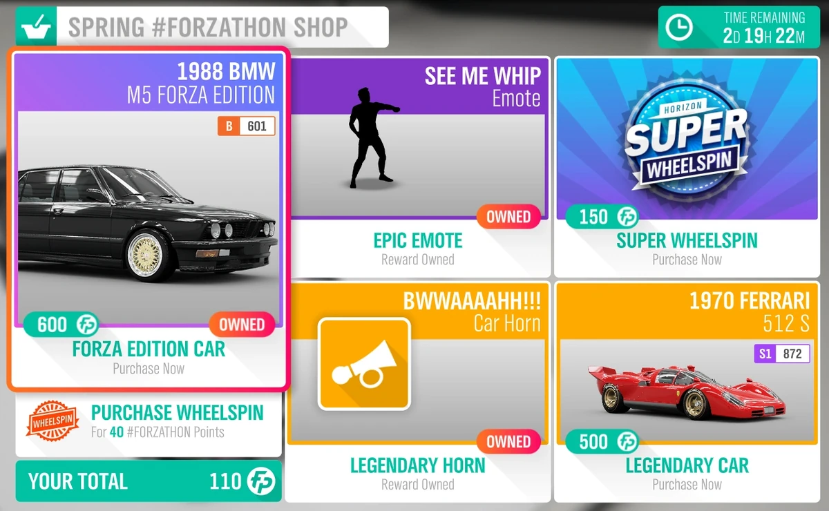 Forza Horizon 4/Forzathon Shop | Forza Wiki | Fandom