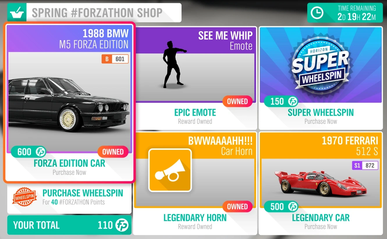 Forza Horizon 4/Forzathon Shop | Forza Wiki | Fandom