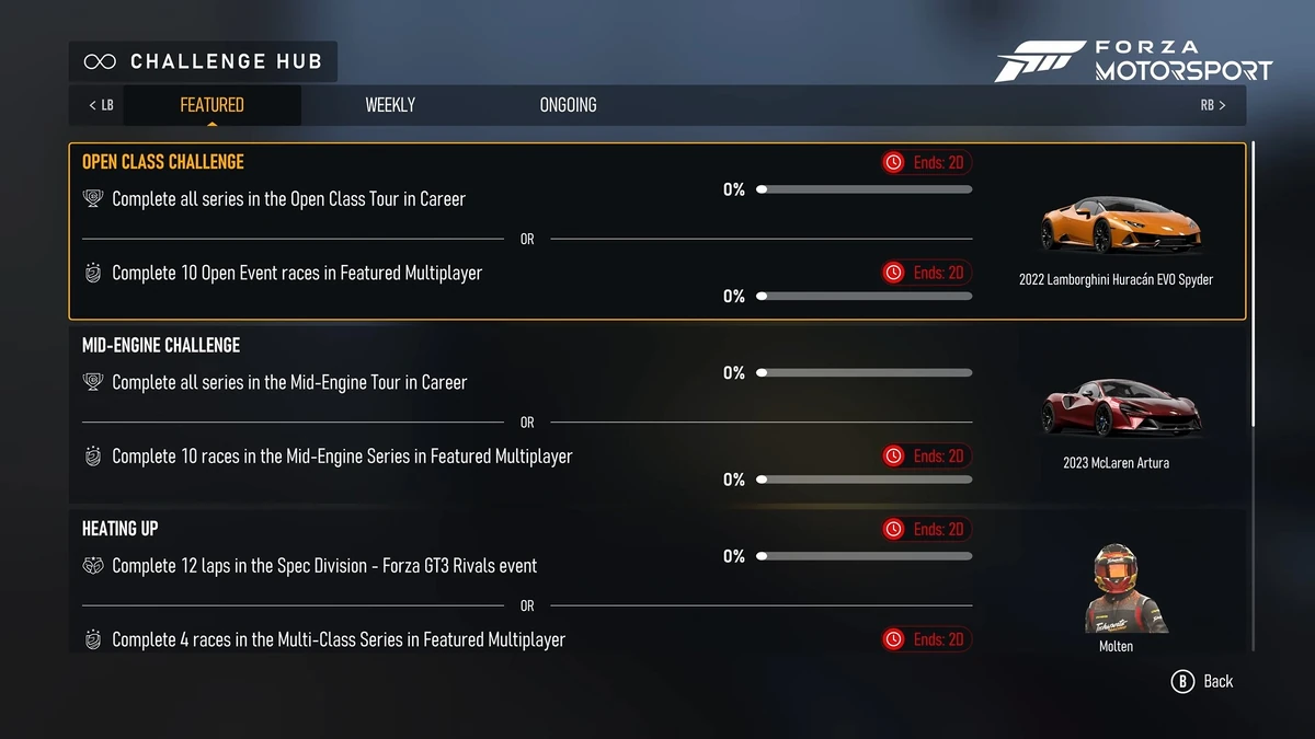 Challenge Hub | Forza Wiki | Fandom