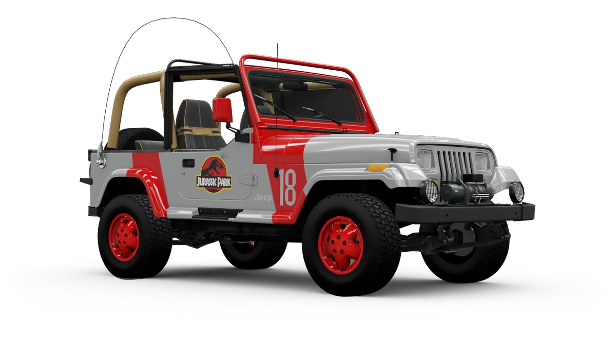 Universal Studios Jeep Wrangler Sahara 'Jurassic Park' | Forza Wiki ...