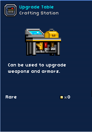 Upgrade Table | FrackinUniverse Wiki | Fandom