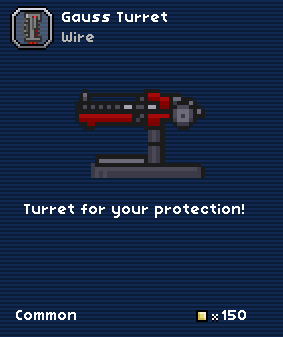 Gauss Turret | FrackinUniverse Wiki | Fandom