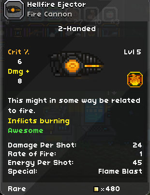 Hellfire Ejector | FrackinUniverse Wiki | Fandom