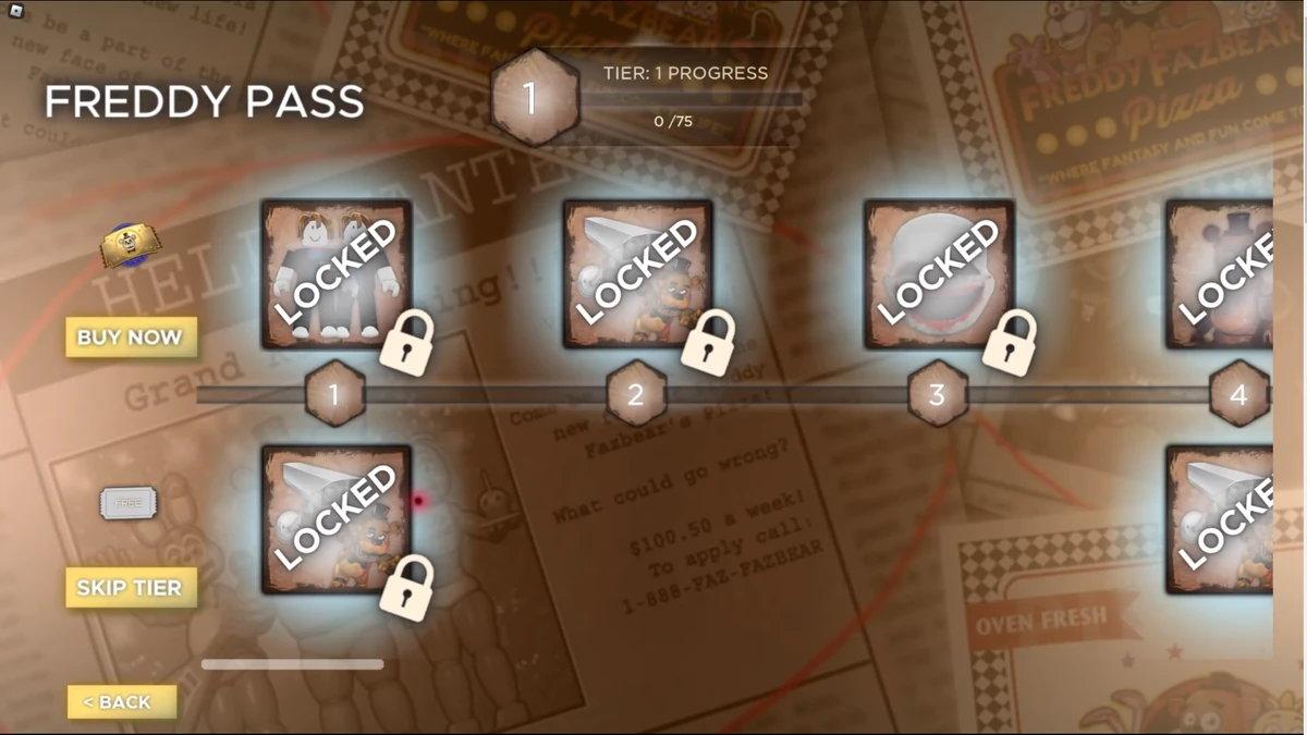 Five Nights at Freddy's: Survival Crew (Beta)/Freddy Pass | Freddy ...