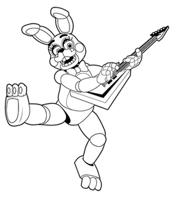 fnaf 1 bonnie coloring page