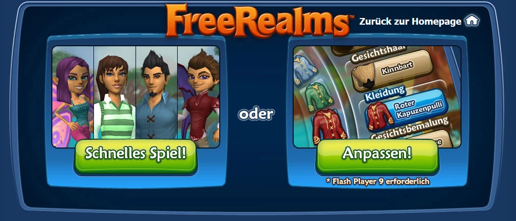 Das Spiel beginnen | FreeRealms Wiki | Fandom