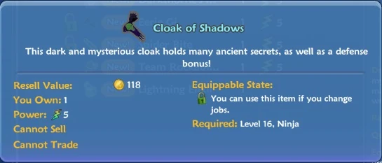 Cloak of Shadows | FreeRealms Wiki | Fandom