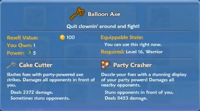 Balloon Axe | FreeRealms Wiki | Fandom