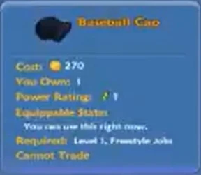 Baseball Cap | FreeRealms Wiki | Fandom