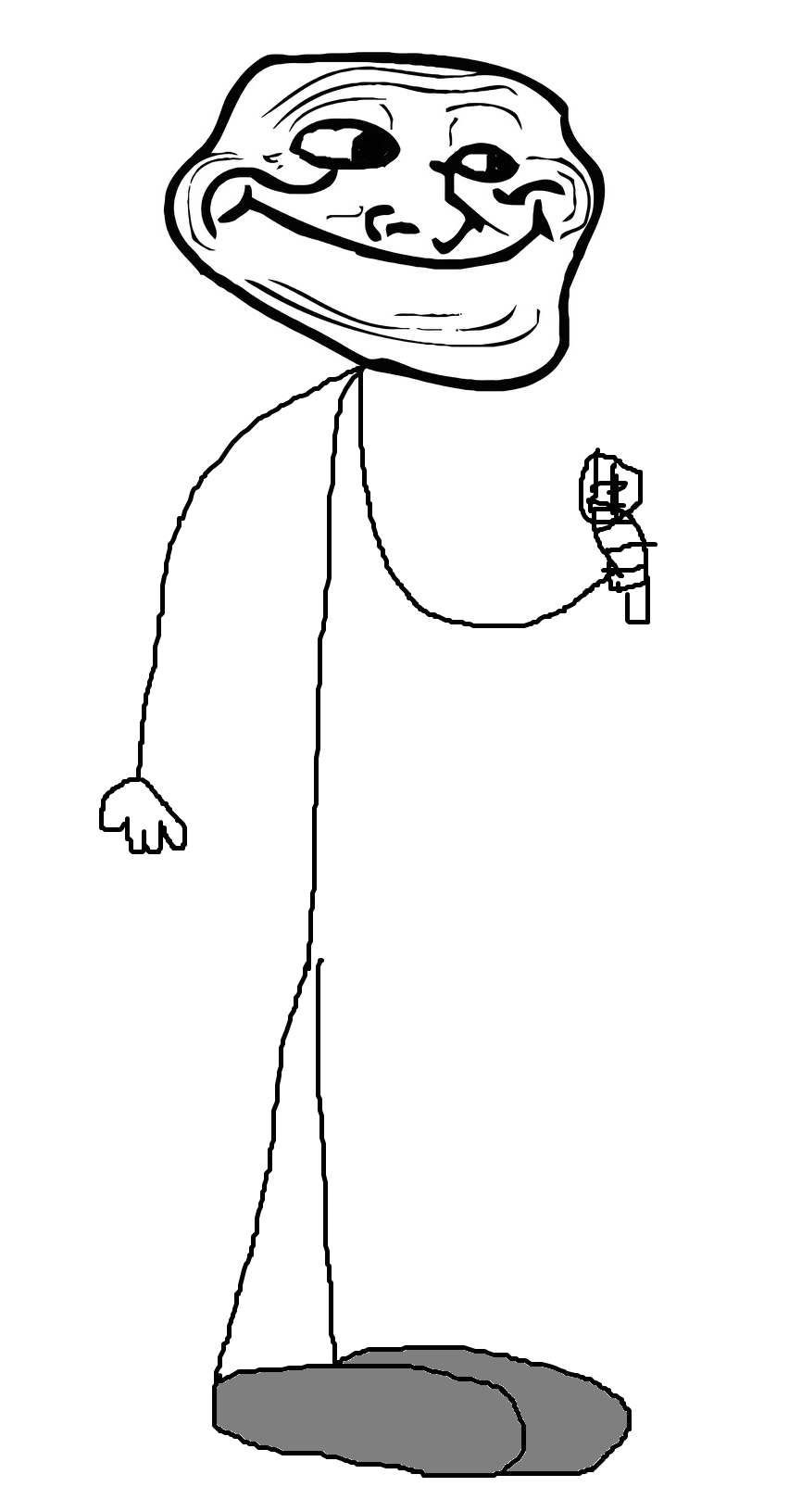 Troll Face Minecraft Template