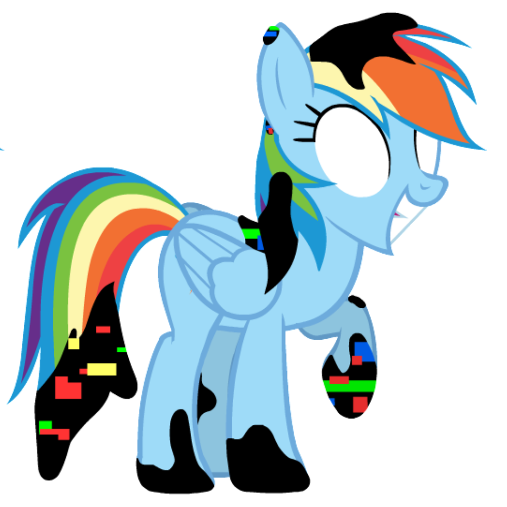 Corrupted Rainbow Dash