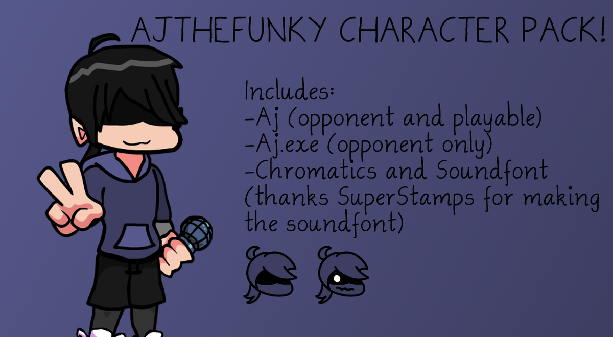 AjTheFunky Character Pack! | Funkipedia Mods Wiki | Fandom