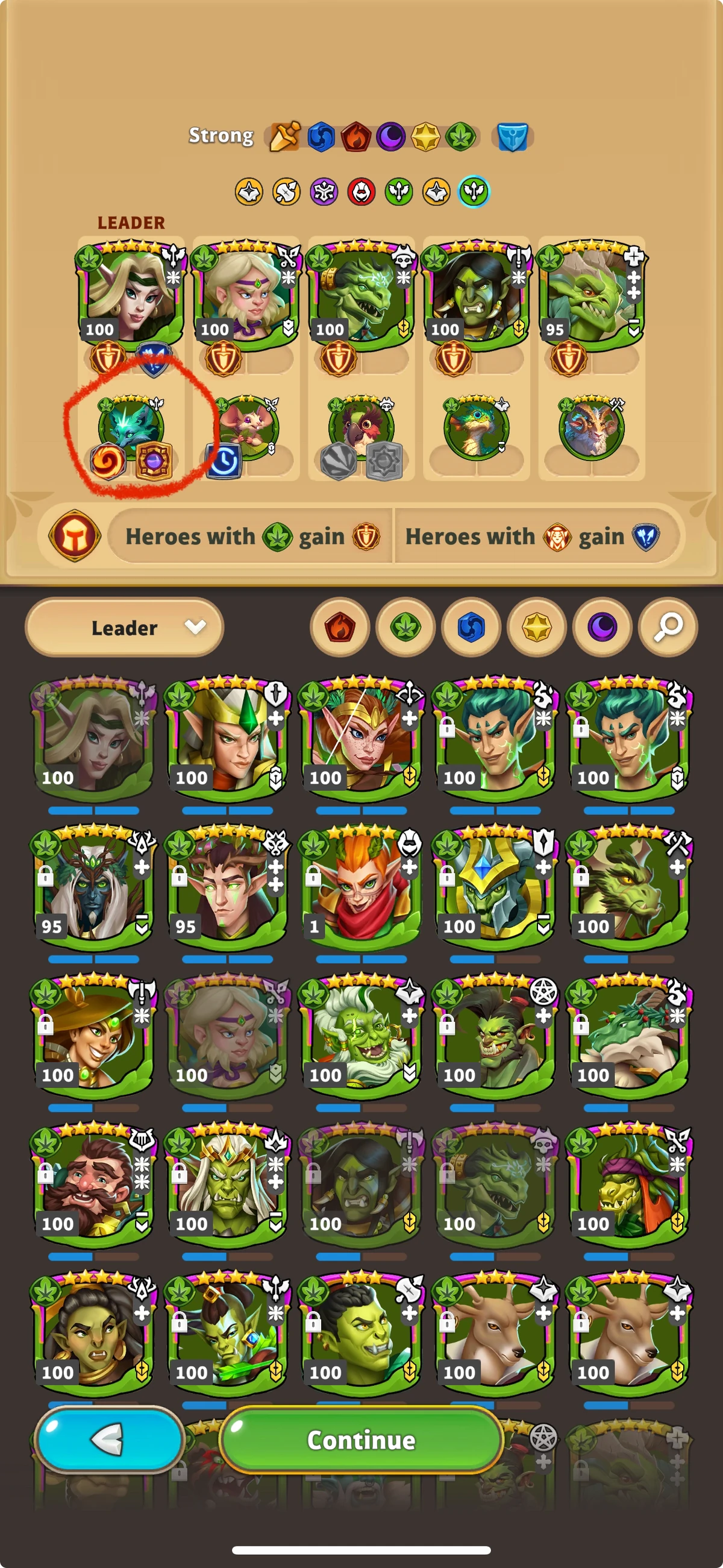 Hero and pet selection | Friends and Dragons Wiki | Fandom