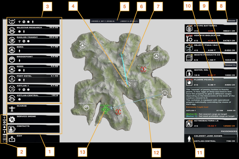 Interface - Map and Trade - Official Frontier Pilot Simulator Wiki