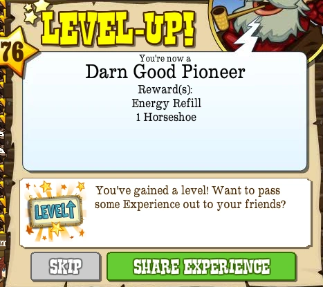 Level 76 | FrontierVille Wiki | Fandom