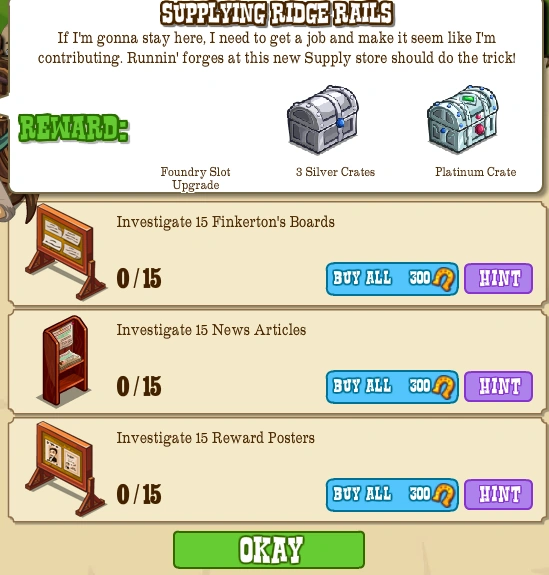 Supplying Ridge Rails | FrontierVille Wiki | Fandom