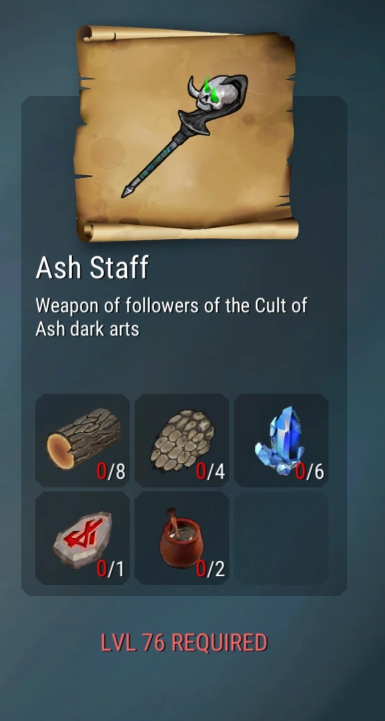 Ash Staff | Frostborn: Coop Survival Wiki | Fandom