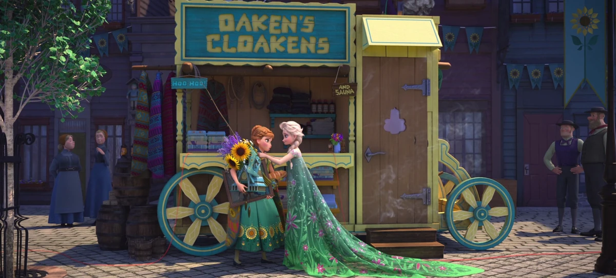 Oaken's Cloakens and Sauna | Wiki Frozen | Fandom