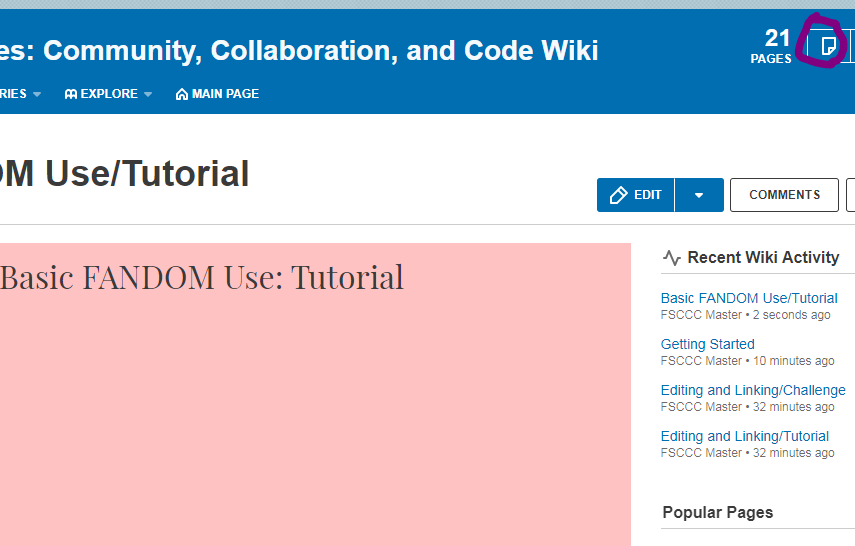 Basic FANDOM Use/Tutorial | Fandom Sandboxes: Community, Collaboration ...