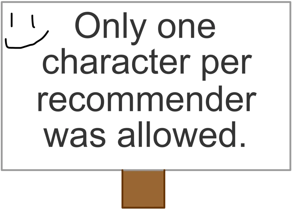 One Recommended Character Per Recommender Sign | Find the BFB ...