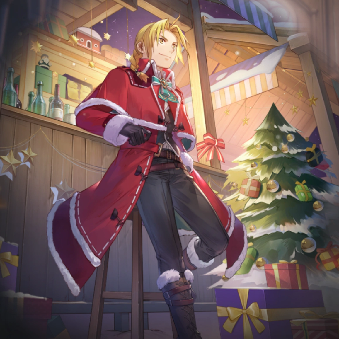 SSR Gold Edward Elric (Christmas) | Fullmetal Alchemist Mobile Wiki ...