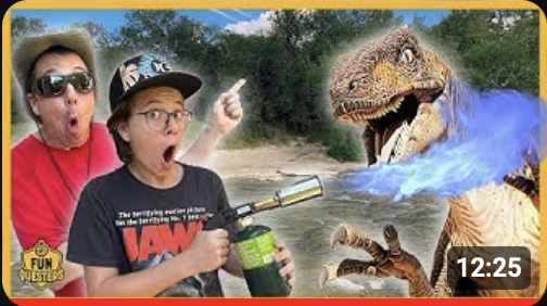 Giant Dinosaurs at Real Jurassic Park as Raptor Battles LB & Aaron the ...
