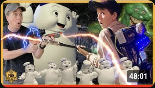 Giant Stay Puft Marshmallow Man & Slimer from Ghostbusters Frozen ...