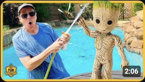 Guardians of the Galaxy 3 Groot Dances with FunQuester Aaron! | Fun ...