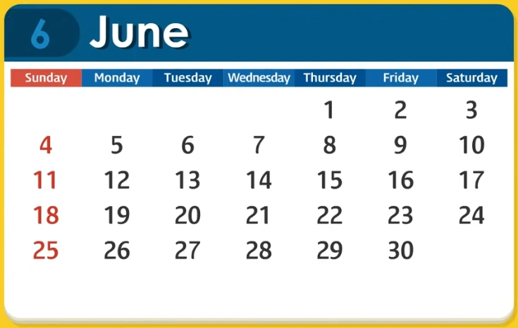 Calendar June | Funbrain Seasons Wiki | Fandom