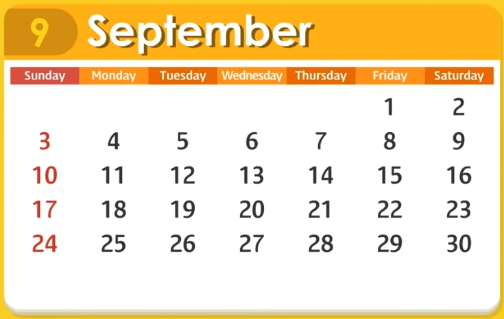 Calendar September | Funbrain Seasons Wiki | Fandom