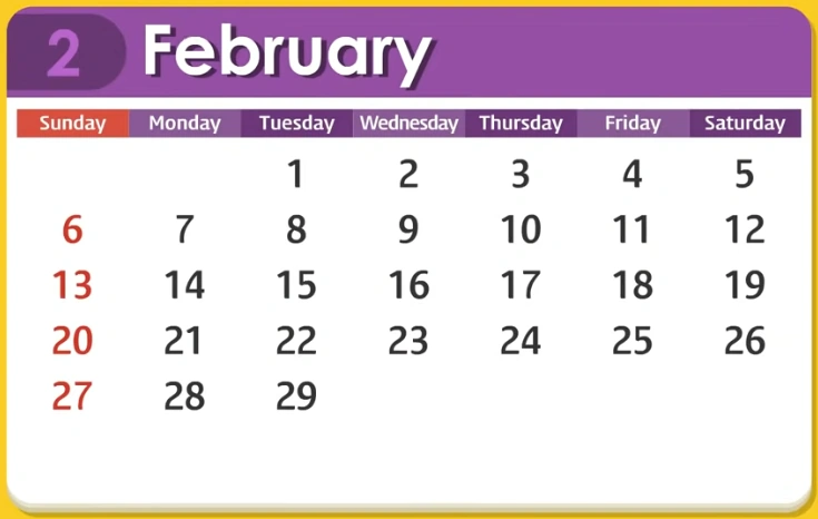 Calendar February | Funbrain Seasons Wiki | Fandom