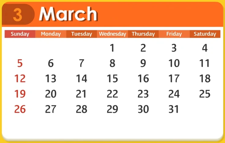 Calendar March | Funbrain Seasons Wiki | Fandom