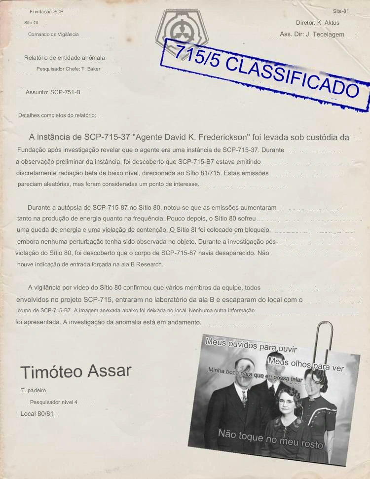 SCP-715 | Fundação SCP Global Wiki | Fandom
