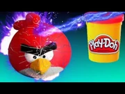 ANGRY BIRDS Red Bird modelled with PLAYDOH and DESTROYED in an ...