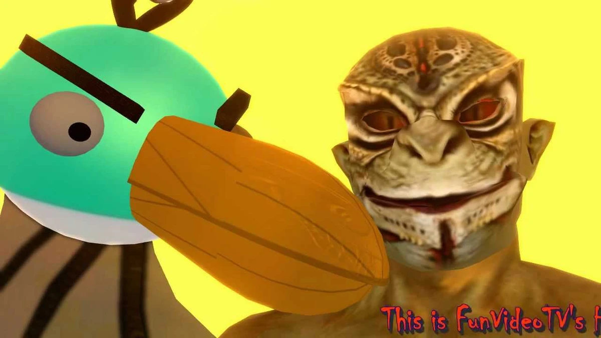 Interactive Halloween spoof with the ANGRY BIRDS 3D - dancing demon ...