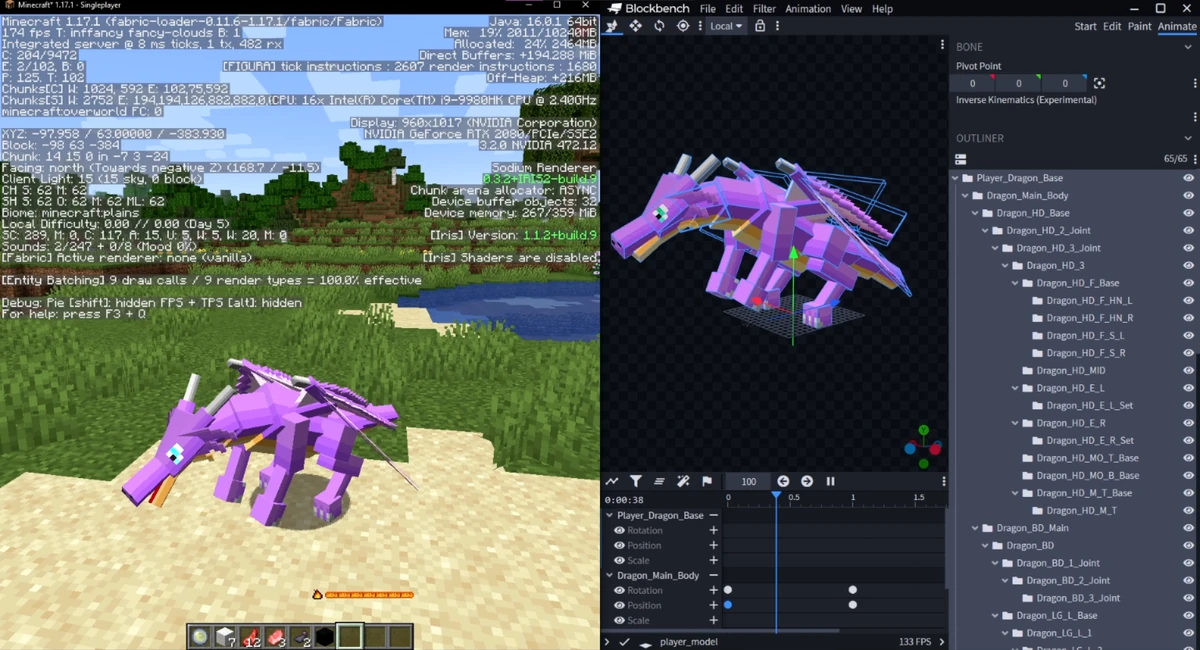 Blockbrench Animation port to Figura mod for Minecraft | FutaraDragon ...