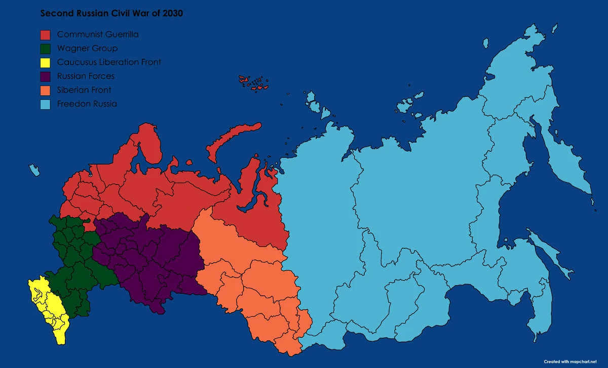 Russian Civil War Map
