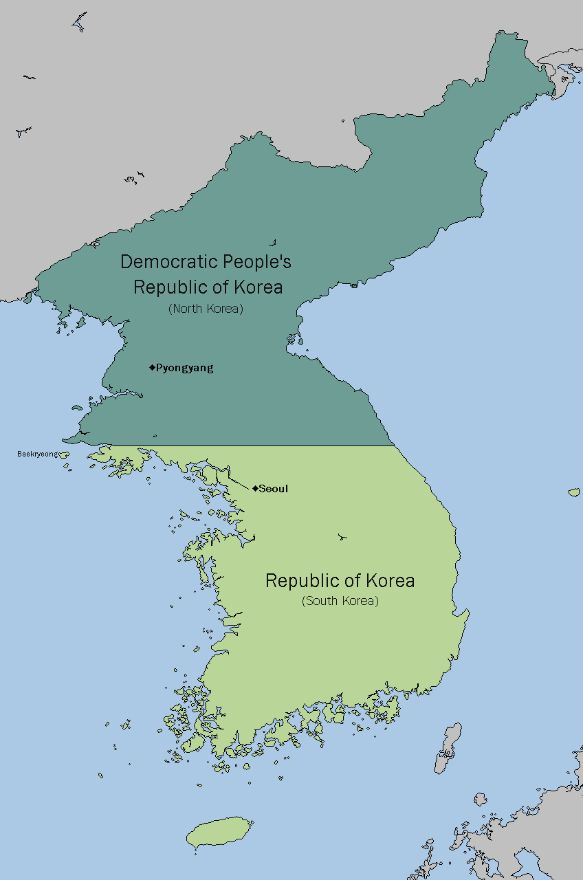 Korean War 38th Parallel Map