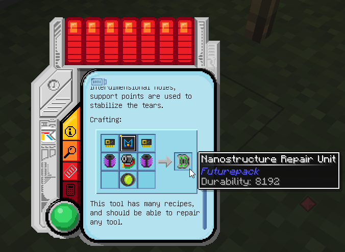 Nanostructure Repair Unit | Futurepack Minecraft mod Wiki | Fandom