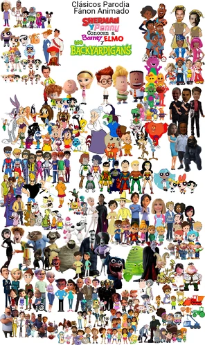 Sherman y Penny conocen a Barney, Elmo y los Backyardigans | Gabriel ...