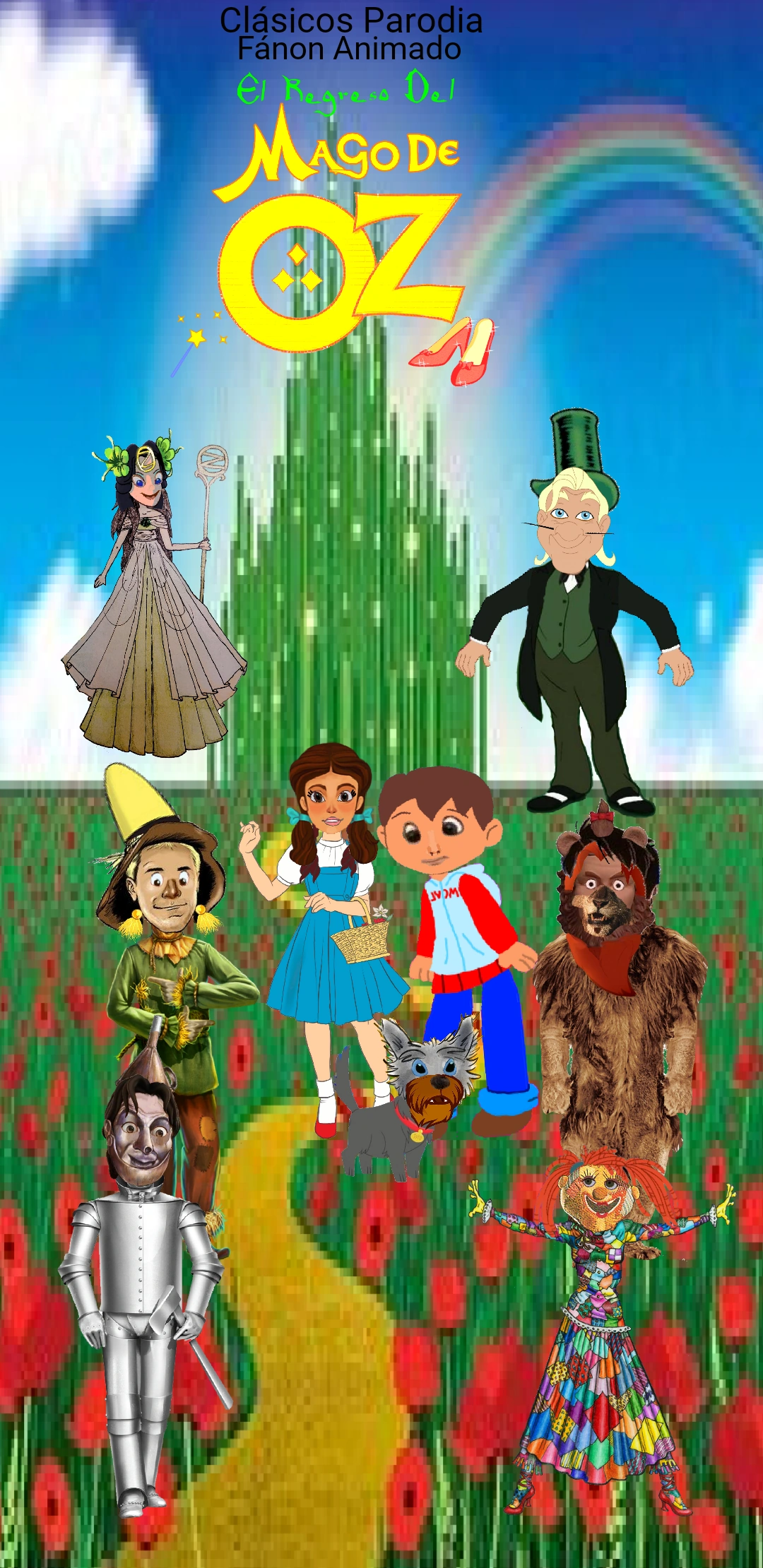 Dibujo Animado Del Mago De Oz Y El Hombre De Hojalata Póster For Sale