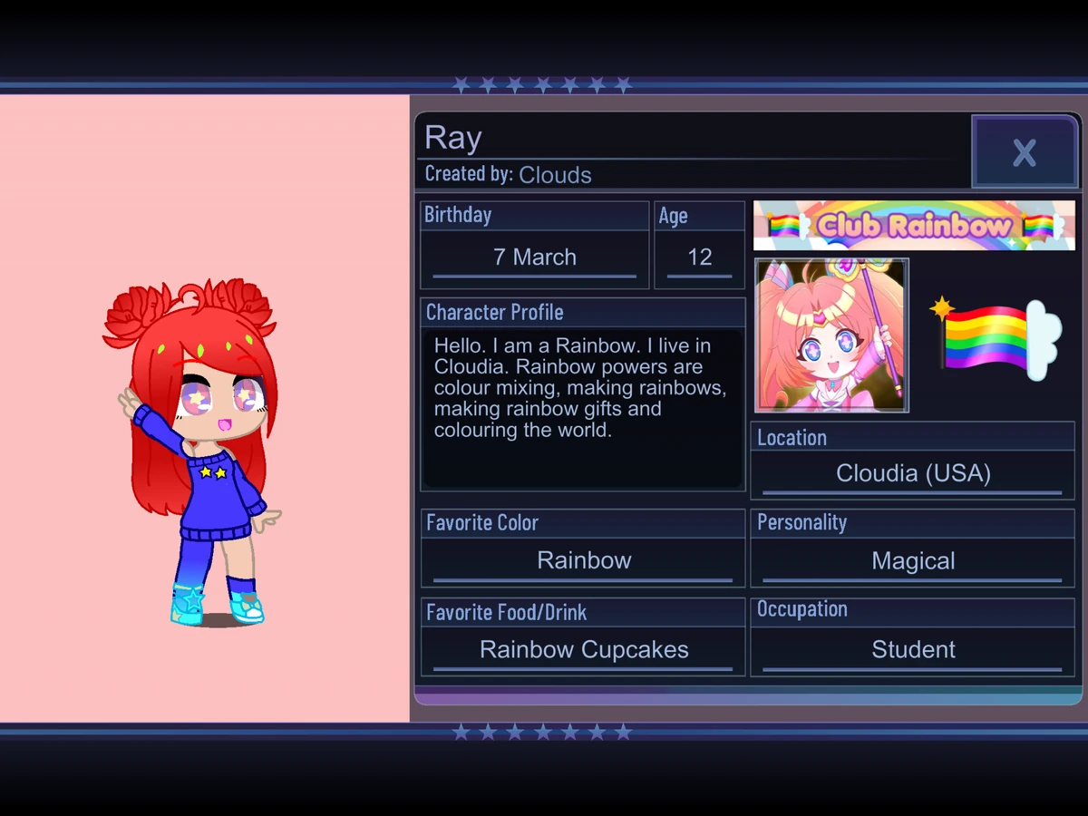 User blog:Miss cake123123/Ray (Ray Galaxy) | Gacha Club Wiki | Fandom